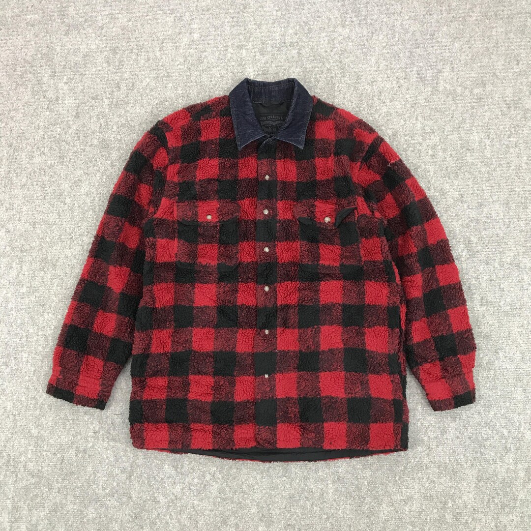 Vtg Levi's Strauss Sherpa Snap Button Jacket - Etsy