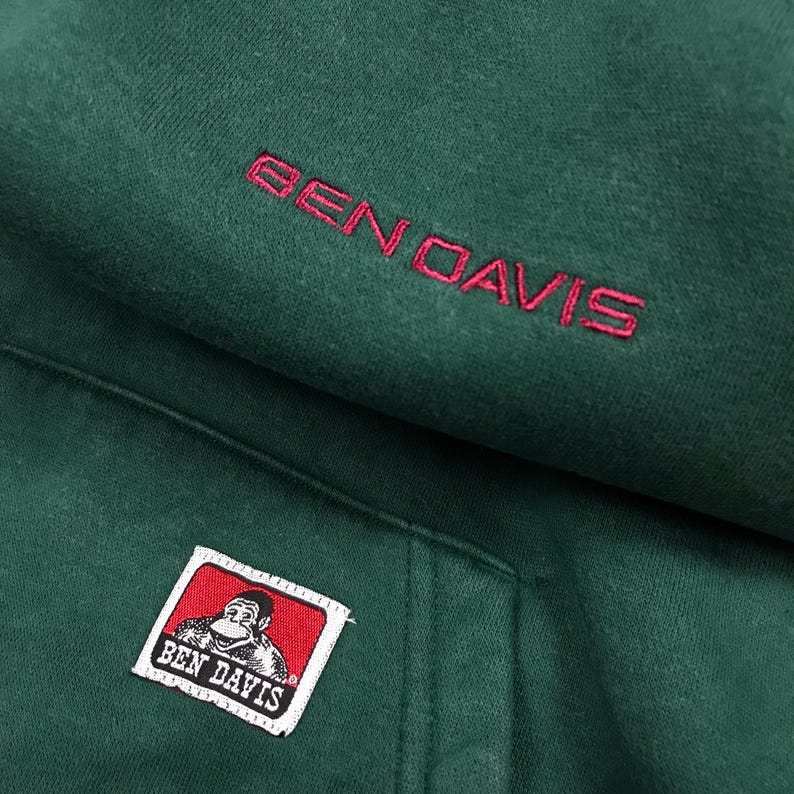 Vintage Ben Devis Simple Logo Green Hoodies Sweatshirt Jacket - Etsy