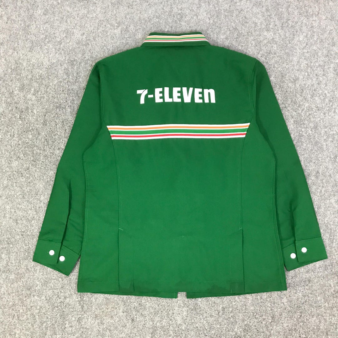 Vintage 7 Eleven Green Embroidery Logo Shirt Jacket - Etsy