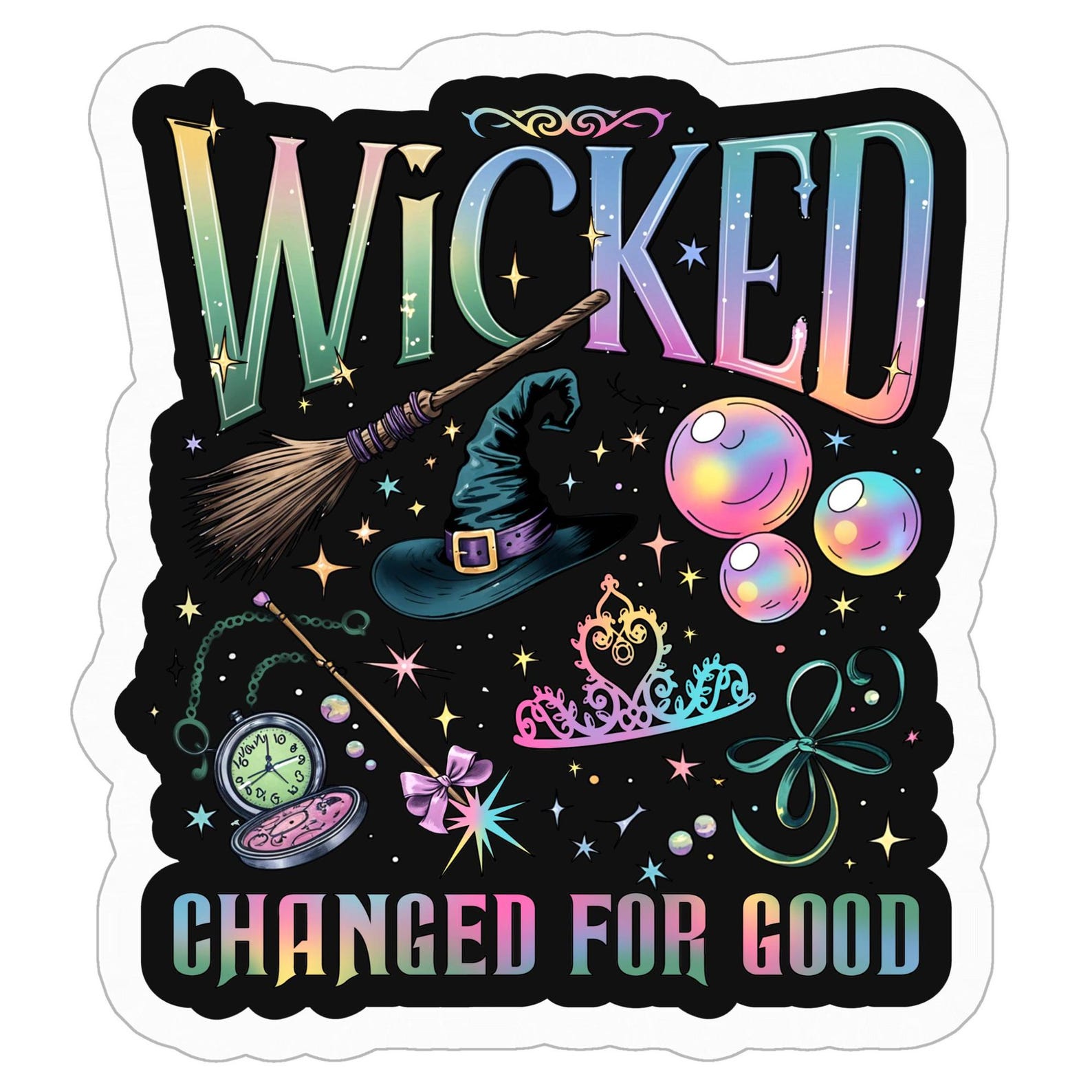 Wickedly Fun Kiss Cut Stickers,for the Glenda,for the Elphaba,cute ...