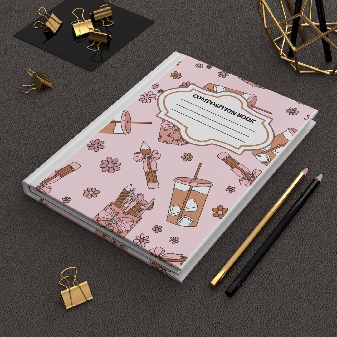 Pink Iced Coffee Composition Notebook: Girly School Journal - Etsy