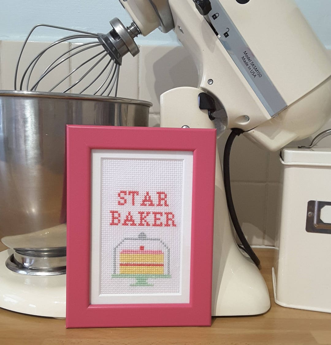 Star Baker Cross Stitch Picture Sign - Etsy