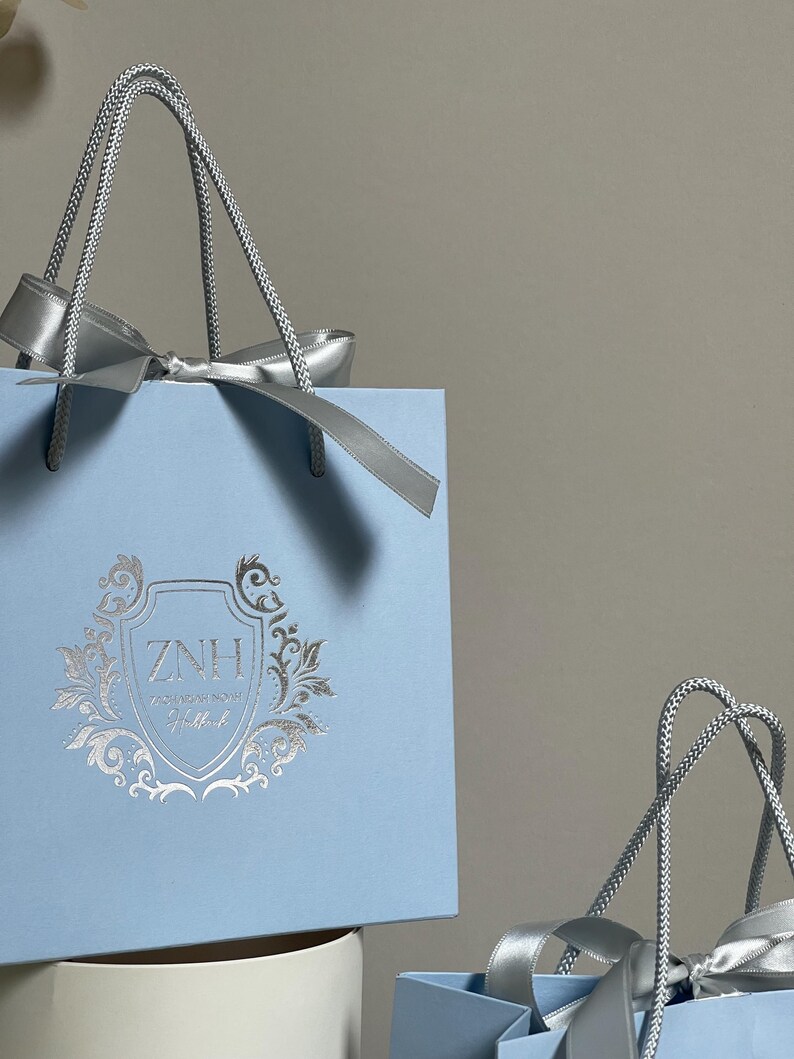 50pcs Light Blue Bridal Boutique Packaging | Skincare Packaging Bag ...