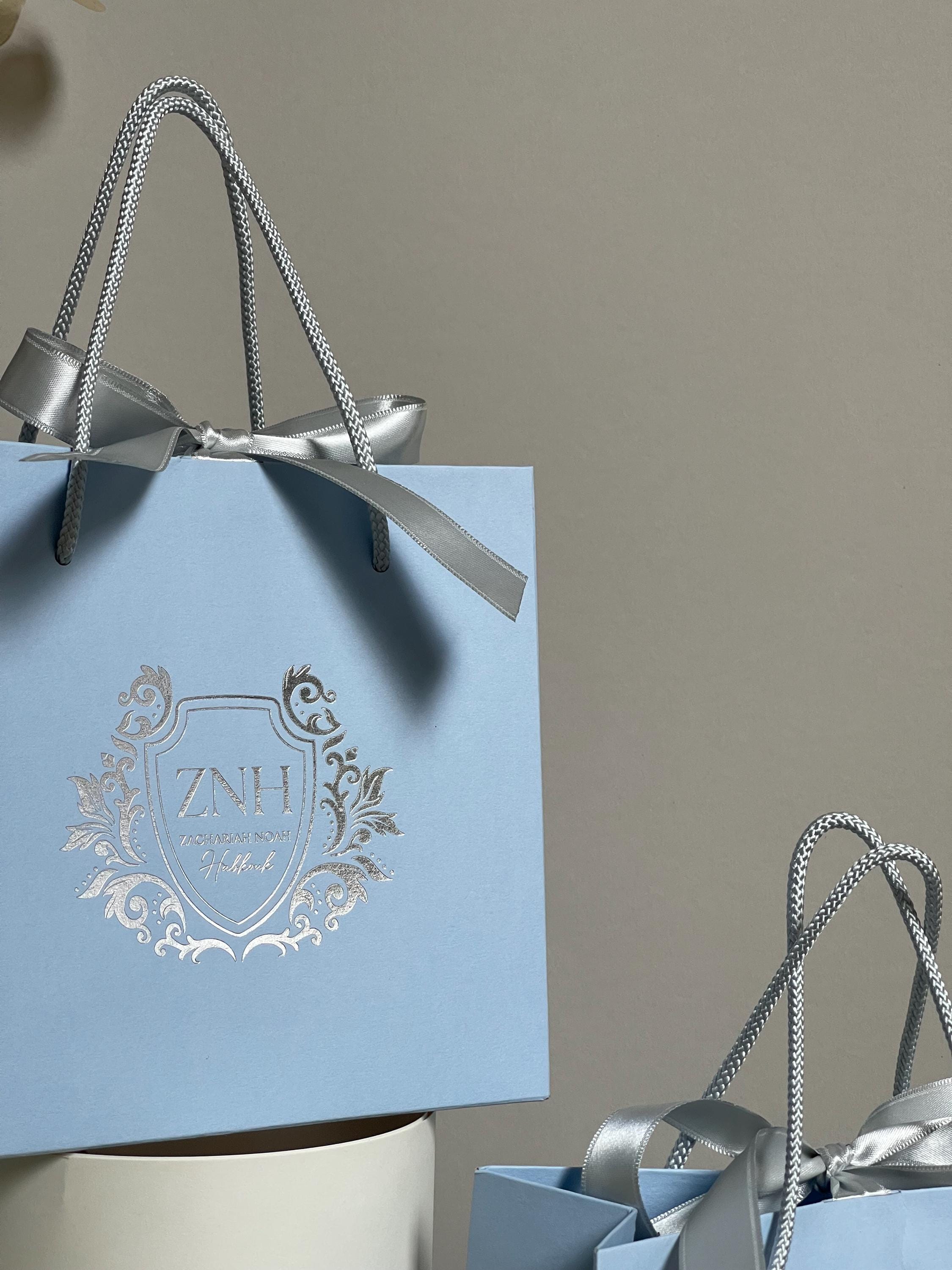 50pcs Light Blue Bridal Boutique Packaging | Skincare Packaging Bag ...