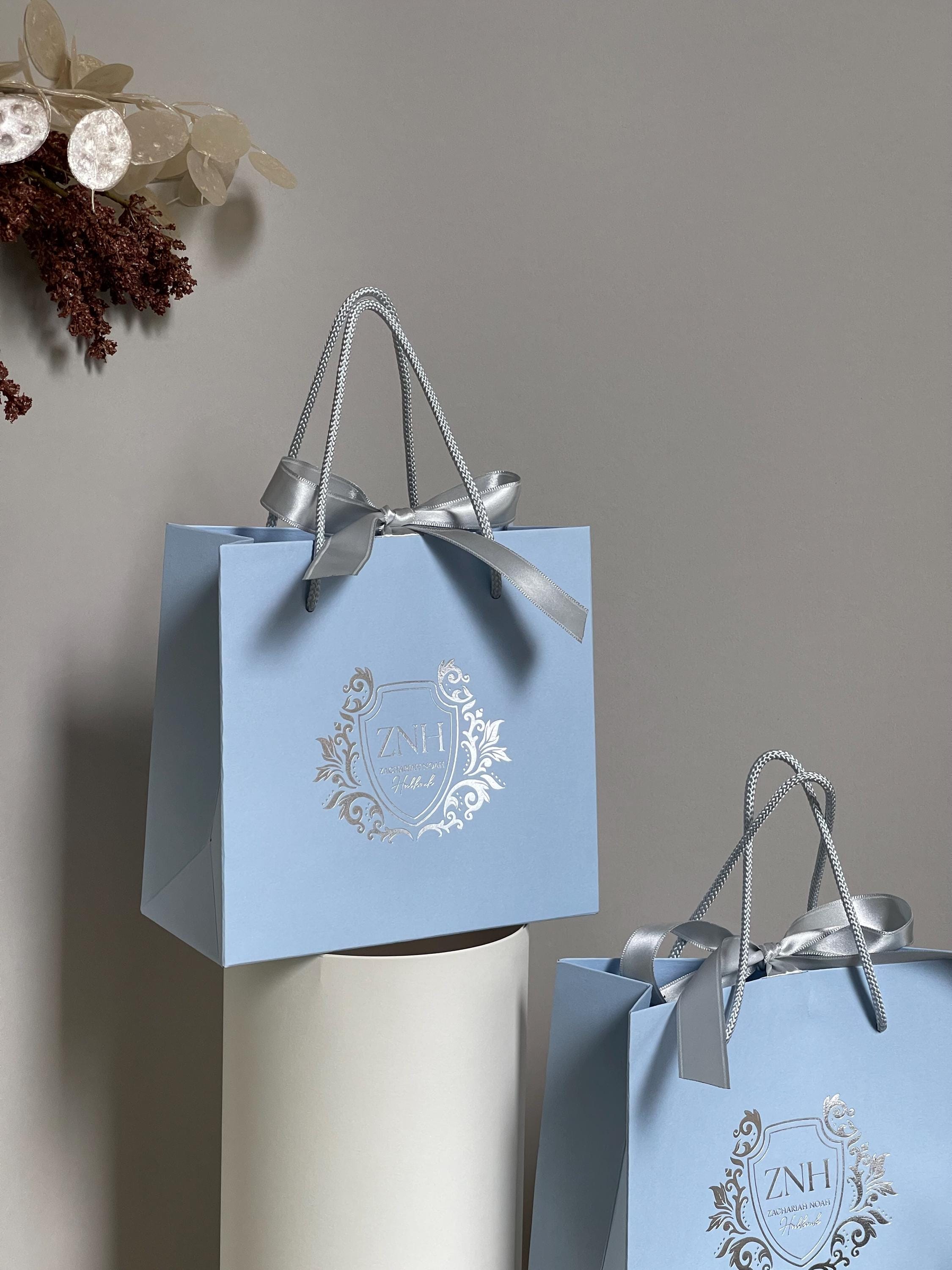 50pcs Light Blue Bridal Boutique Packaging | Skincare Packaging Bag ...