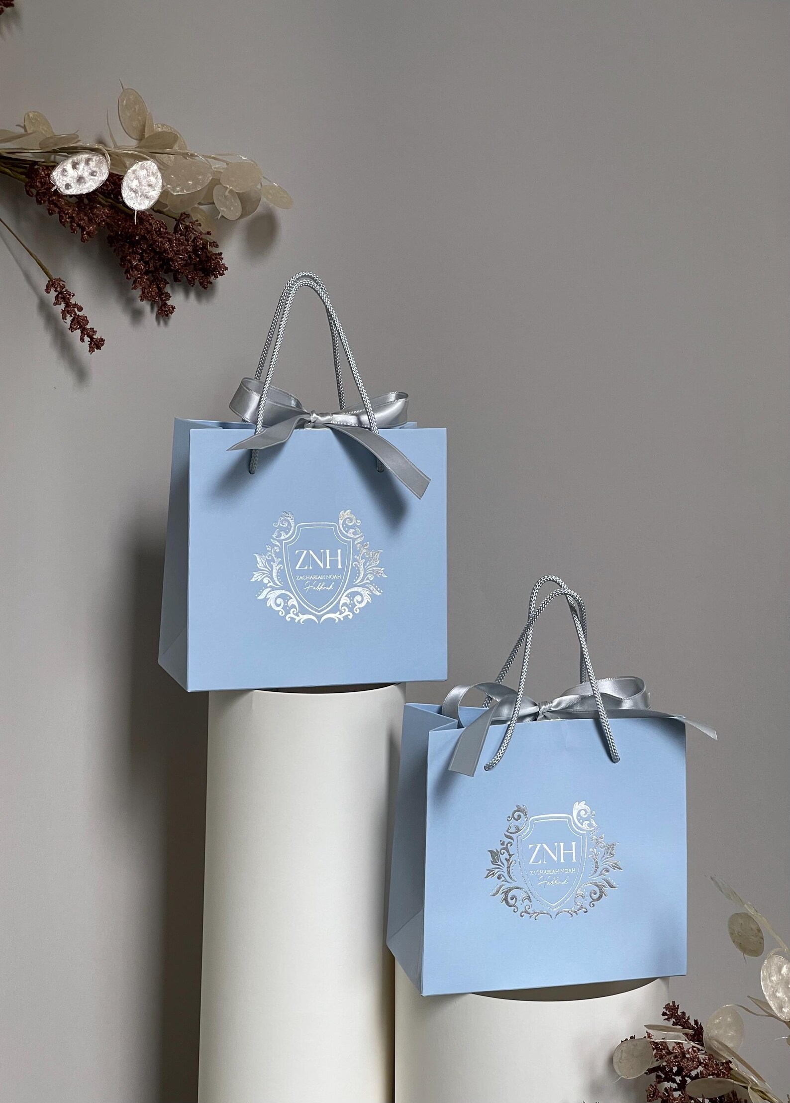 50pcs Light Blue Bridal Boutique Packaging | Skincare Packaging Bag ...
