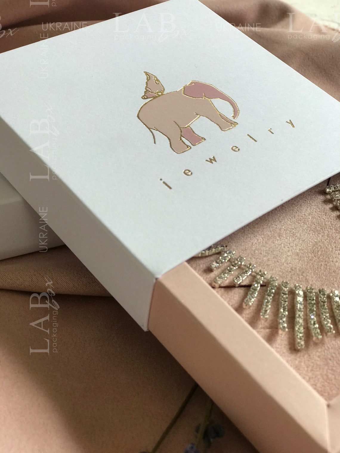 Custom Boxes for Packaging With Logo , Small Pale Pink Jewelry Box With ...