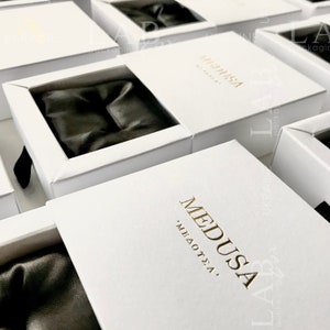 Tiny White and Gold Ring Box , Gift Jewelry Small Slide Box , Drawer ...