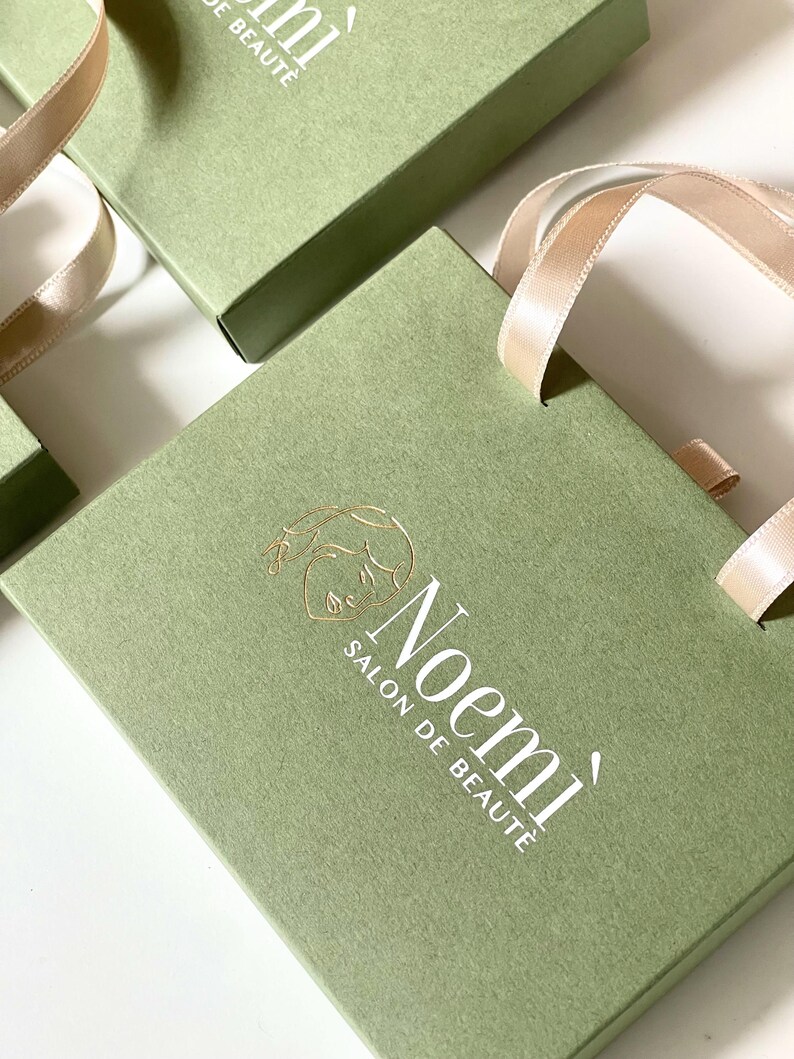 50pcs Olive Green Boutique Gift Card Packaging | Gift Box for Skincare ...
