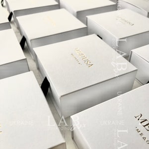 Tiny White and Gold Ring Box , Gift Jewelry Small Slide Box , Drawer ...