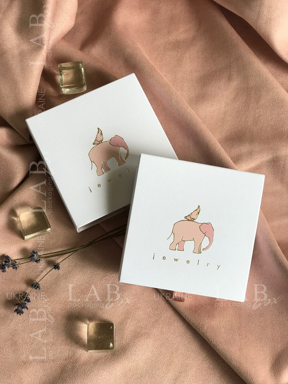 Custom Boxes for Packaging With Logo , Small Pale Pink Jewelry Box With ...