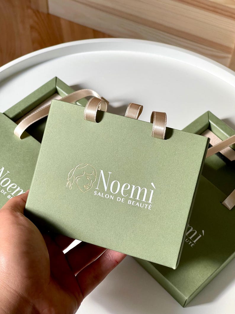 50pcs Olive Green Boutique Gift Card Packaging | Gift Box for Skincare ...
