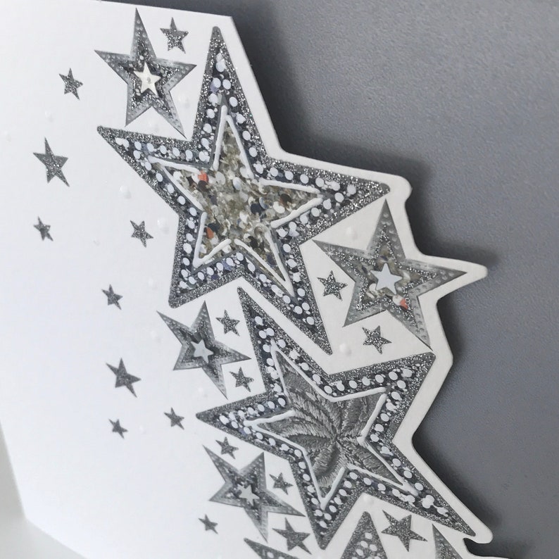 Stunning Star Handcrafted Greeting Card - Etsy