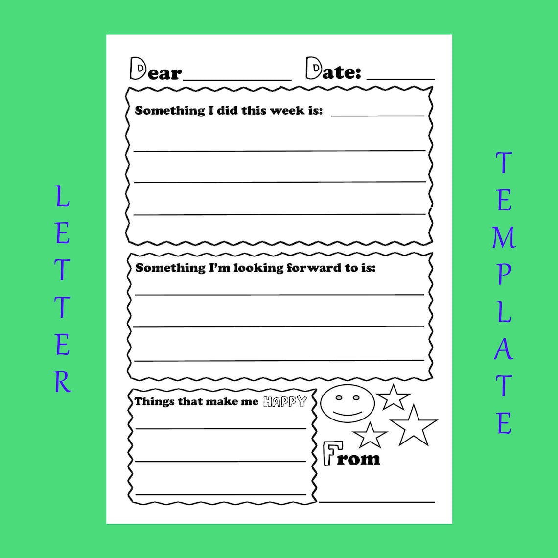 Pen Pal Letter Writing Starter Activity Pack for Kids - Etsy