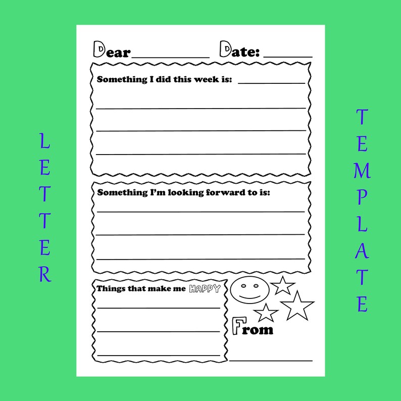 Pen Pal Letter Writing Starter Activity Pack for Kids - Etsy