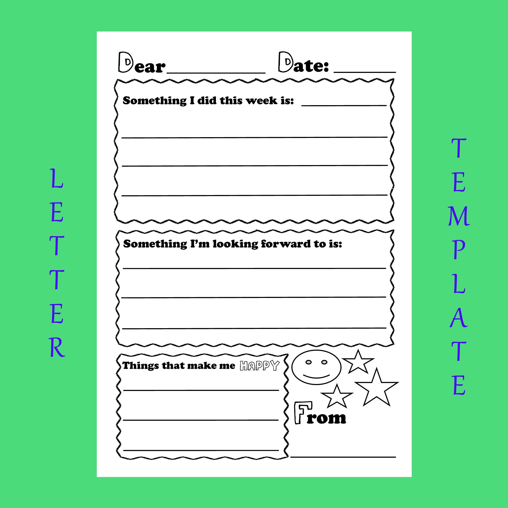 Pen Pal Letter Writing Starter Activity Pack for Kids - Etsy