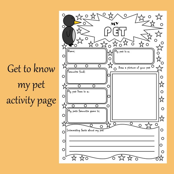 Get to Know Me Printable Kids Activity Pack | Etsy