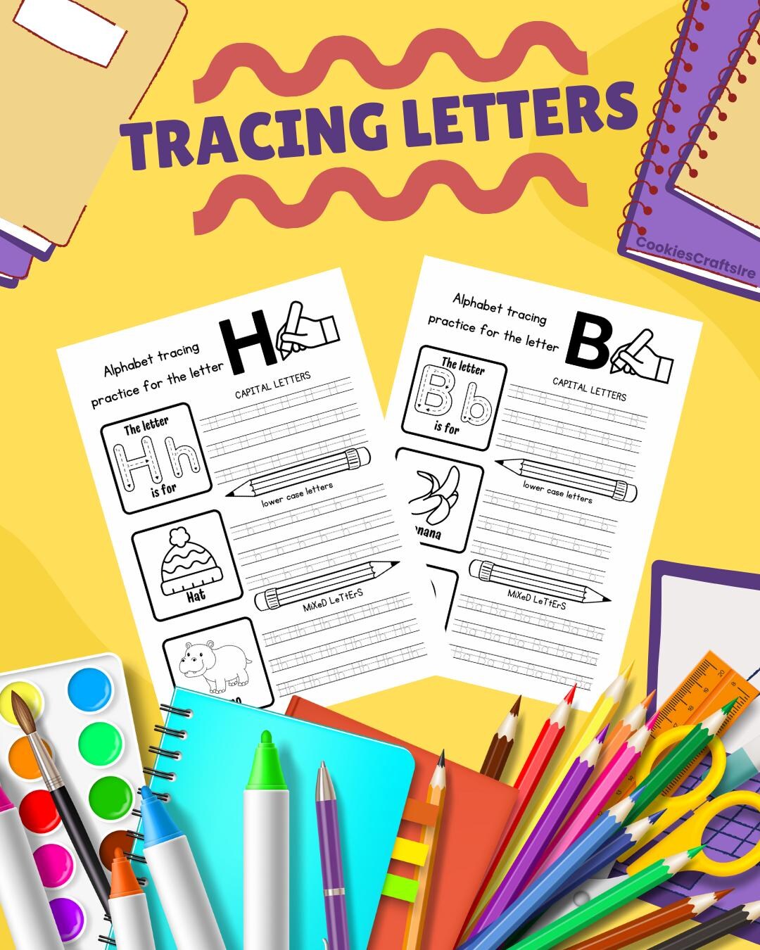 Alphabet Tracing Letters, Printable Worksheet, Colouring, Handwriting ...