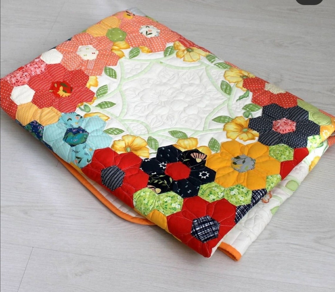 Couette / couvre-lit patchwork fait à la main | Etsy