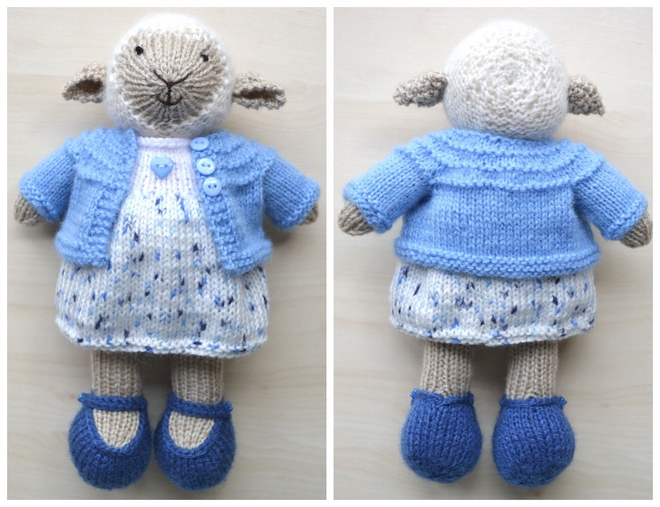 Knitted Sheep with Outfit Hand Knit Sheep Girl Set Soft Toy | Etsy