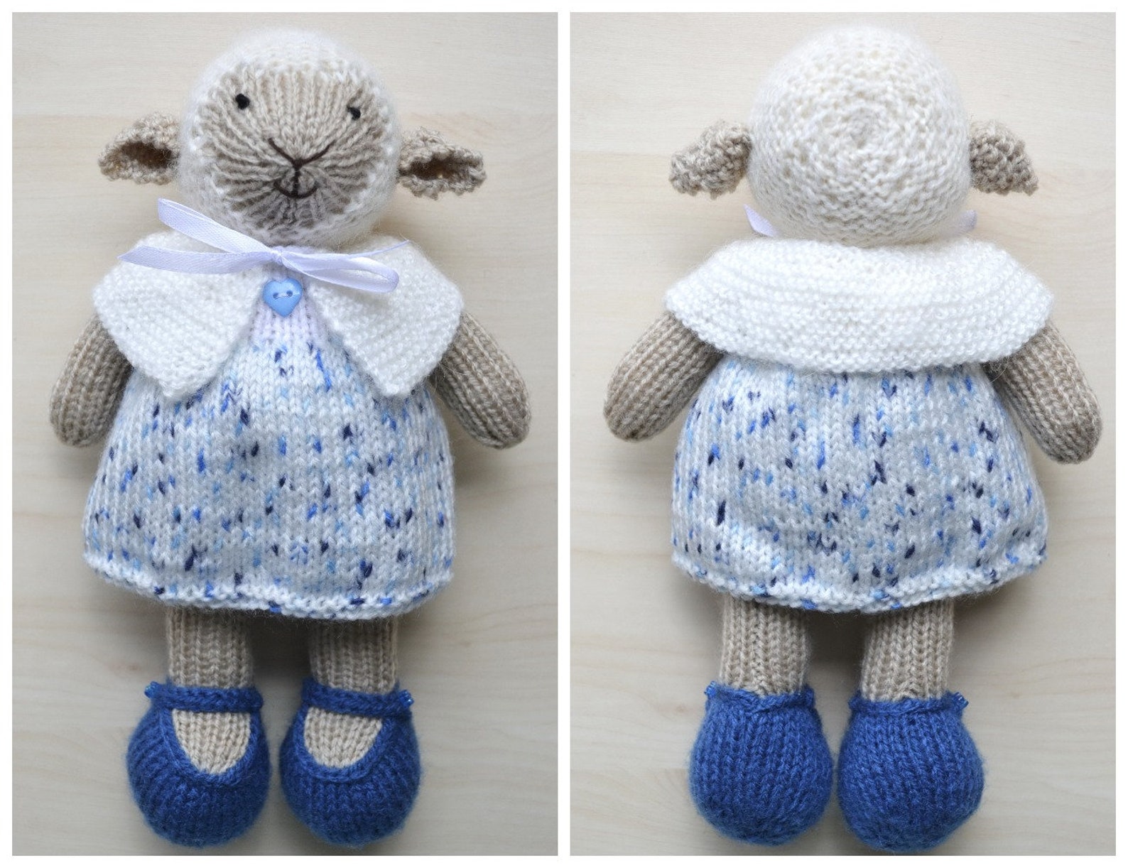 Knitted Sheep With Outfit Hand Knit Sheep Girl Set Soft Toy - Etsy