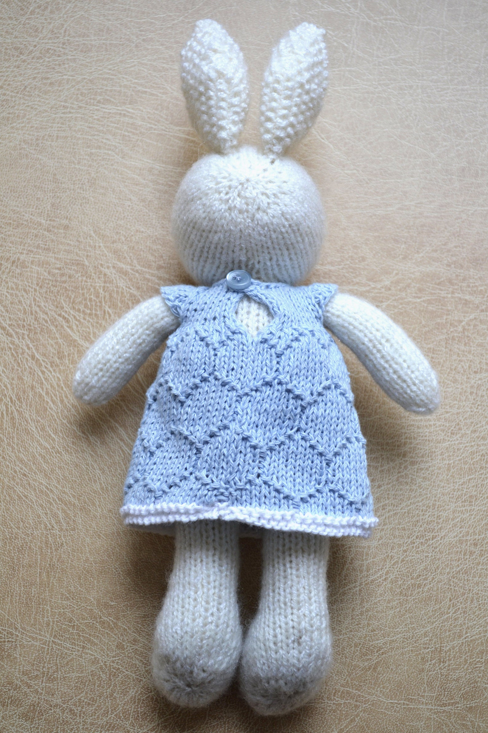 Hand Knit Bunny Girl Cute Knitted Little Bunny Doll Cotton | Etsy
