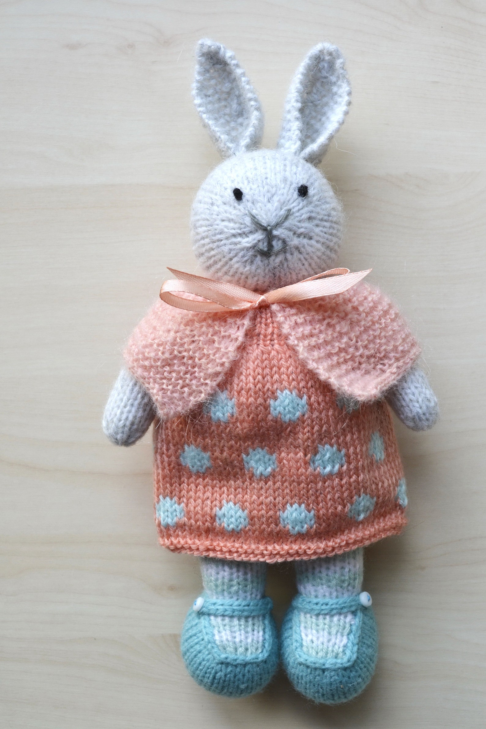 Knitted Bunny With Outfit Hand Knit Bunny Girl Set Soft Toy - Etsy