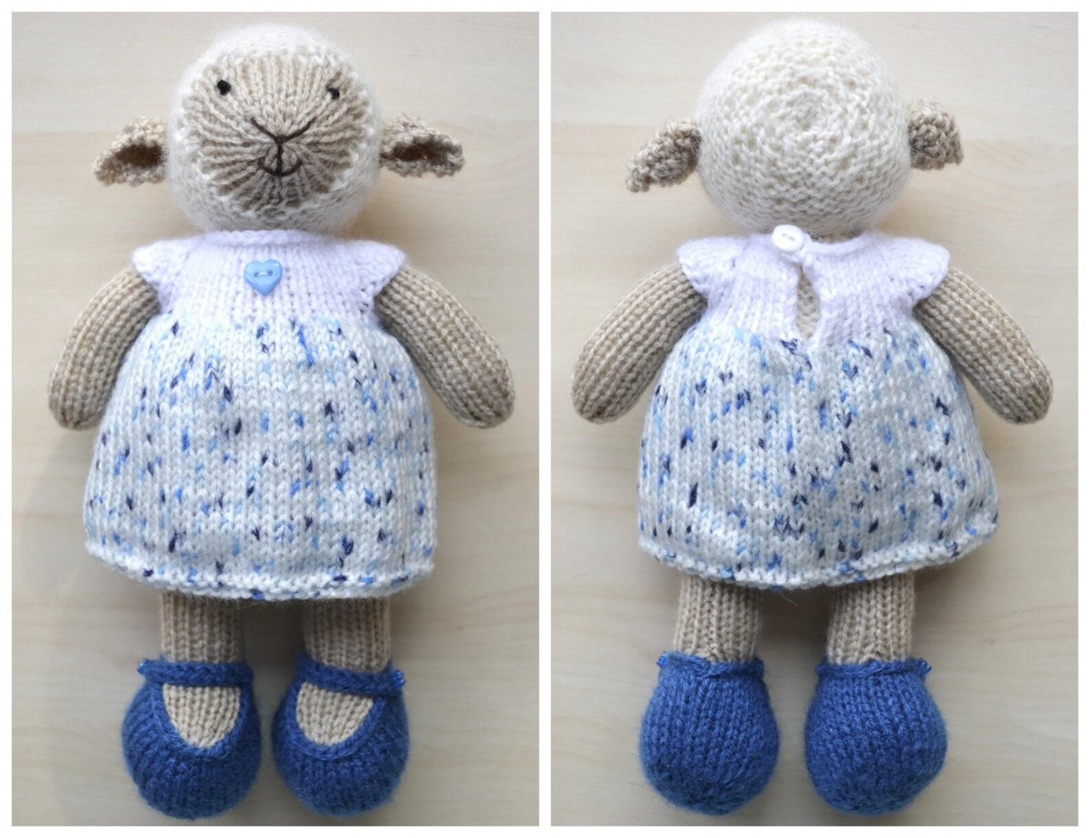 Knitted Sheep With Outfit Hand Knit Sheep Girl Set Soft Toy - Etsy