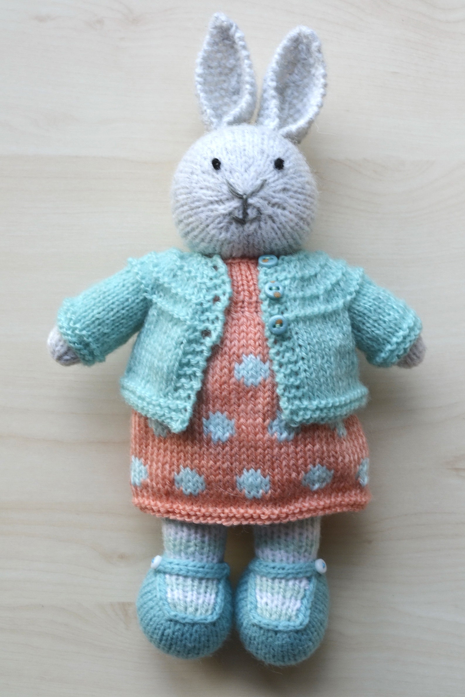 Knitted Bunny with Outfit Hand Knit Bunny Girl Set Soft Toy | Etsy