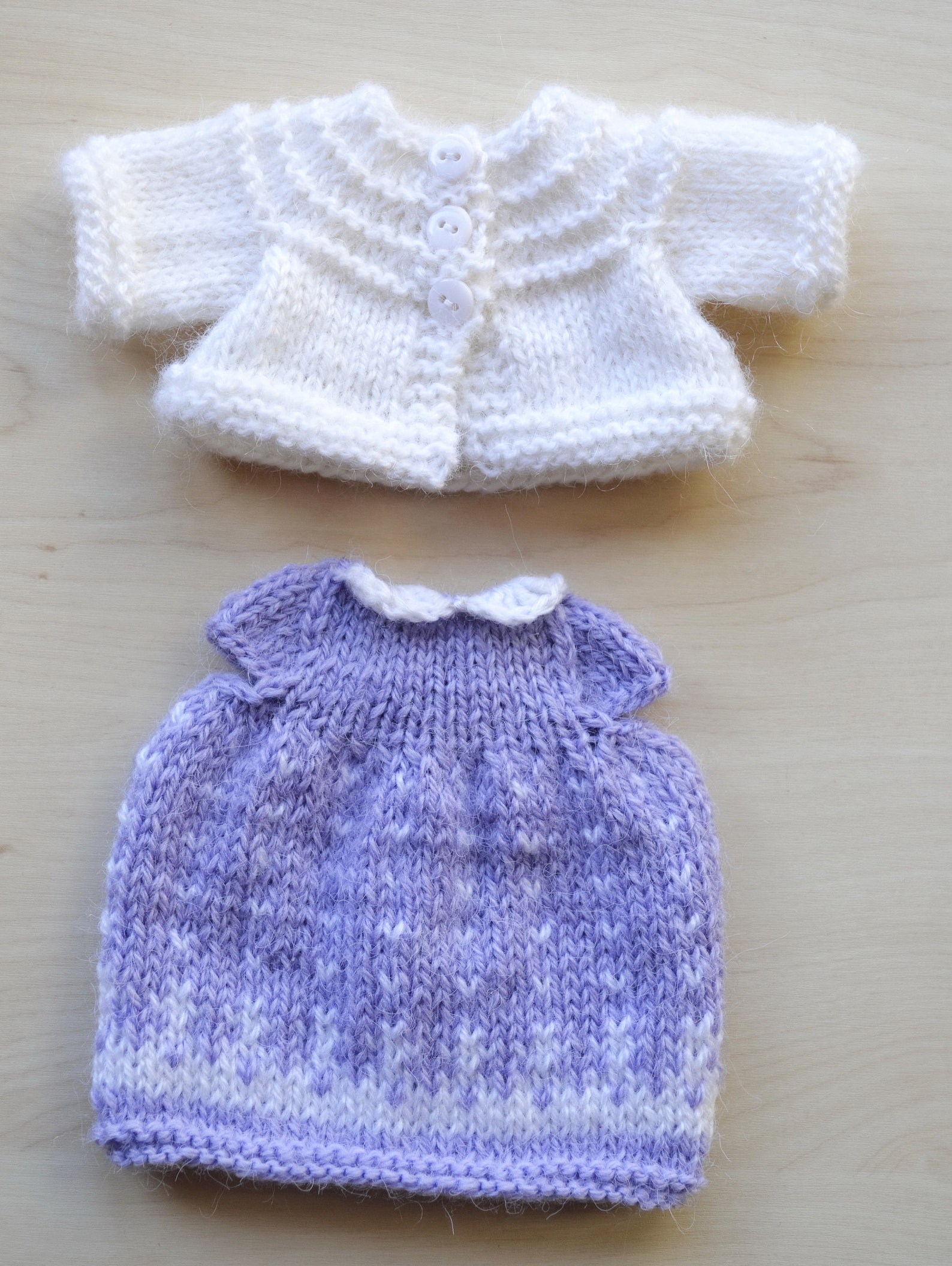 Knitted Doll Clothes Set, 11-12 Inch Knit Outfit for Stuff Toy, Doll ...