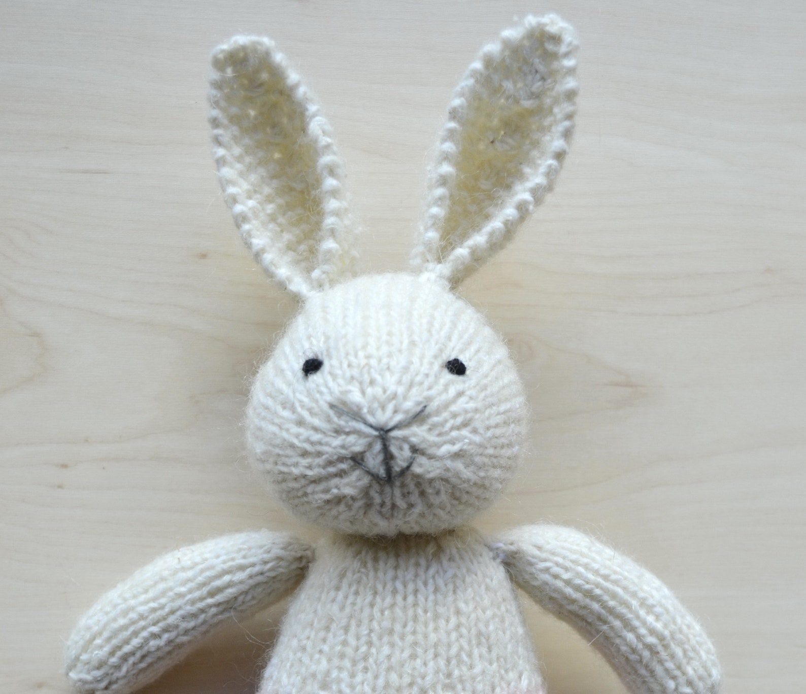 Hand Knit Bunny Girl Cute Knitted Little Bunny Doll Cotton | Etsy