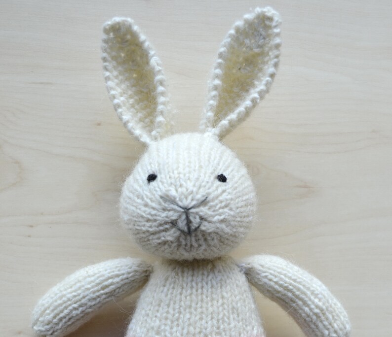 Hand Knit Bunny Girl Cute Knitted Little Bunny Doll Cotton | Etsy