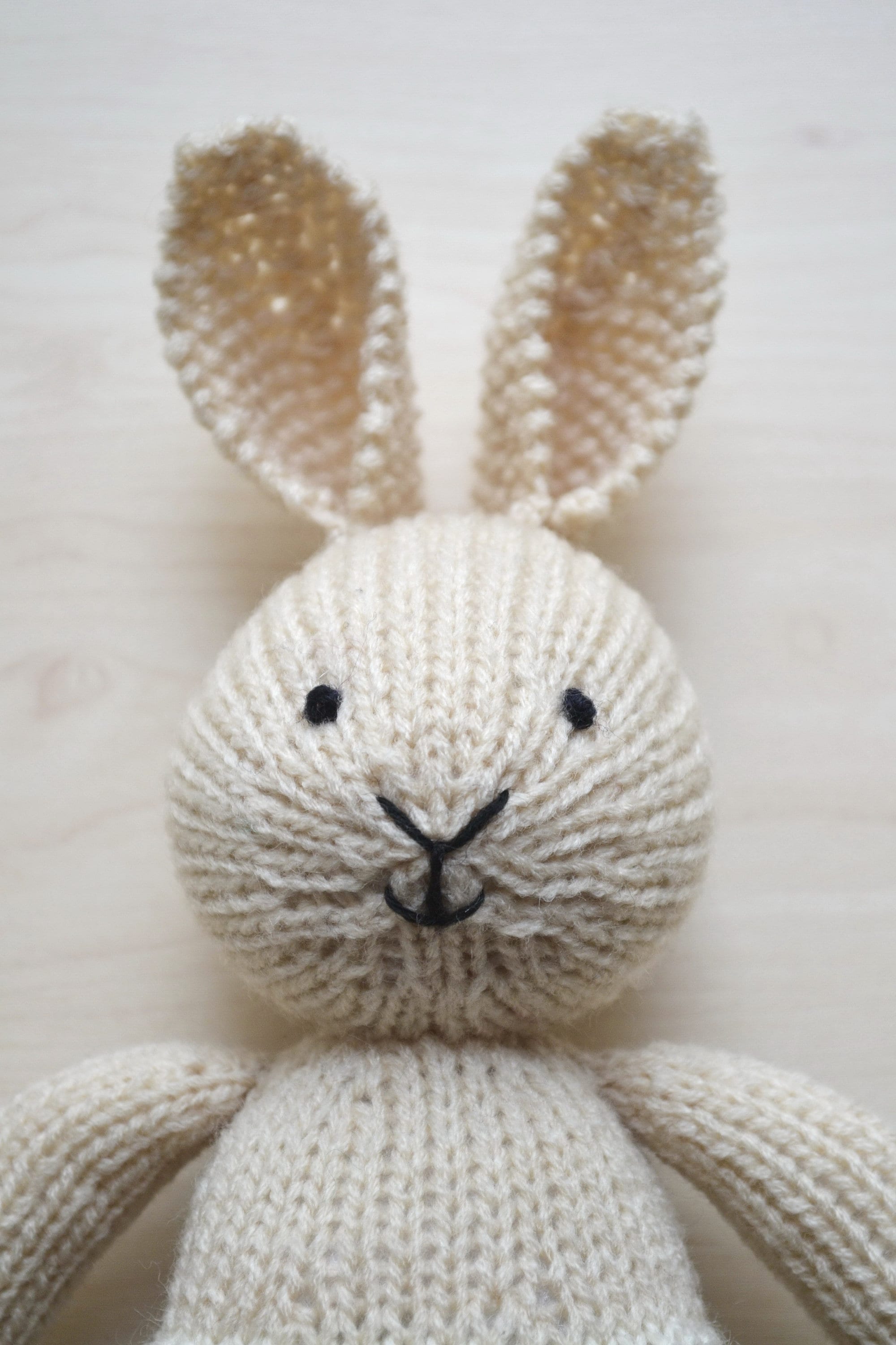 Hand Knit Bunny Girl Cute Knitted Little Bunny Doll Cotton | Etsy