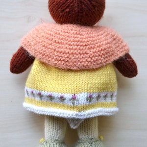 Hand Knit Fox Girl Soft Toy Cute Knitted Fox in Dress Doll for Girls ...
