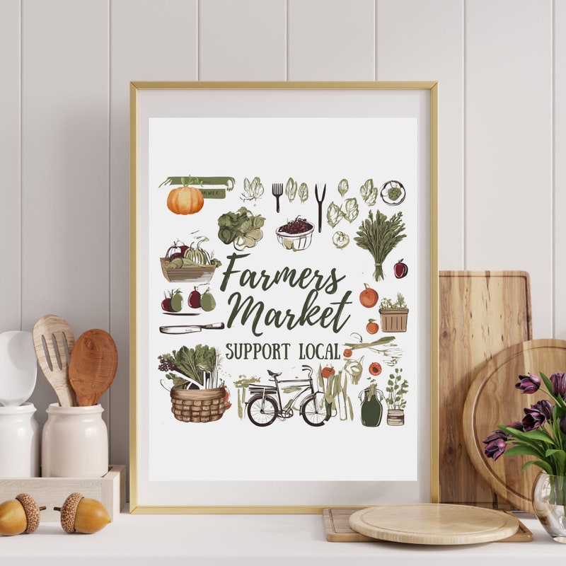 Farmers Market Print - Etsy