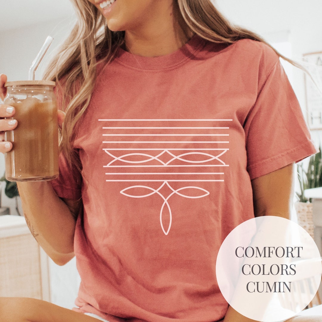 Western Shirt Boot Stitch Design T Shirt Country Rodeo Outfit T-shirt ...