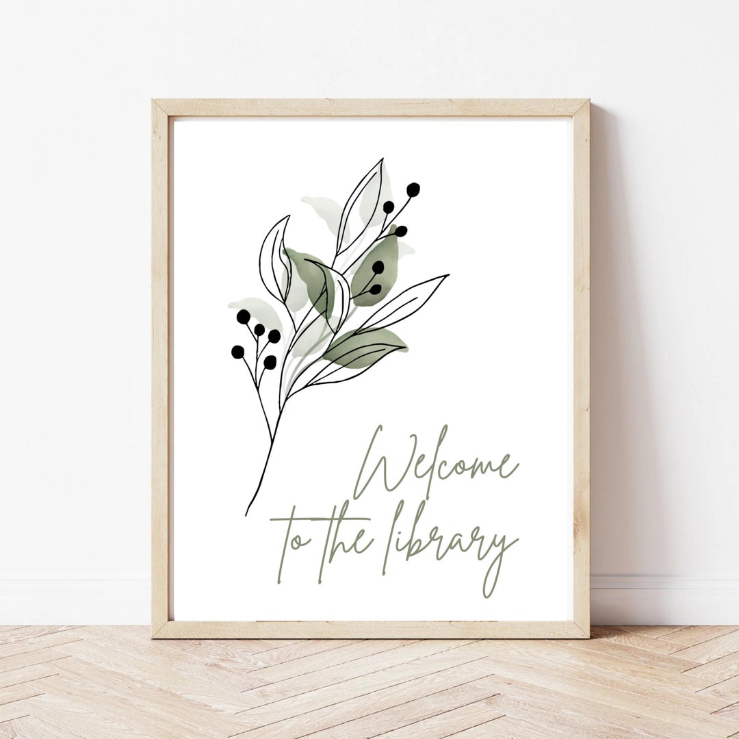 Book Wall Art Printable Home Library Wall Decor Gift for Book Lover ...