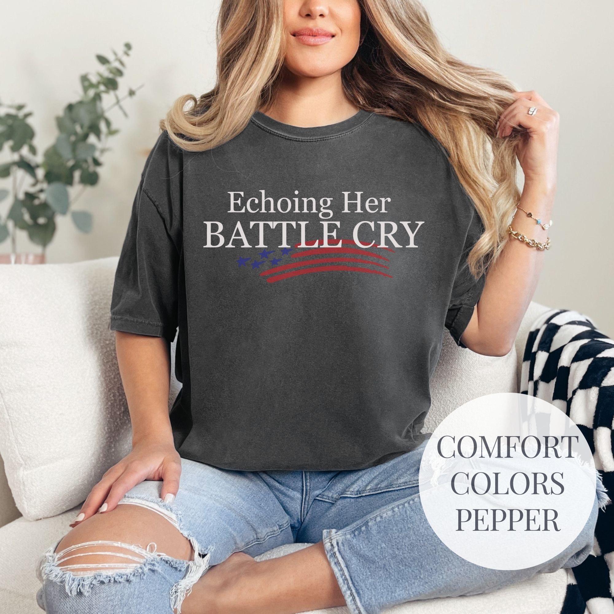 Echoing Her Battle Cry T-shirt Erika and Charlie Kirk Inspired Unisex ...
