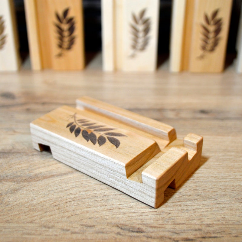 Wooden Phone Holder - Etsy