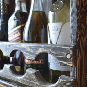 Beautiful Wooden Wine Rack, Home Bar Furniture, Wine Storage, Rustic ...