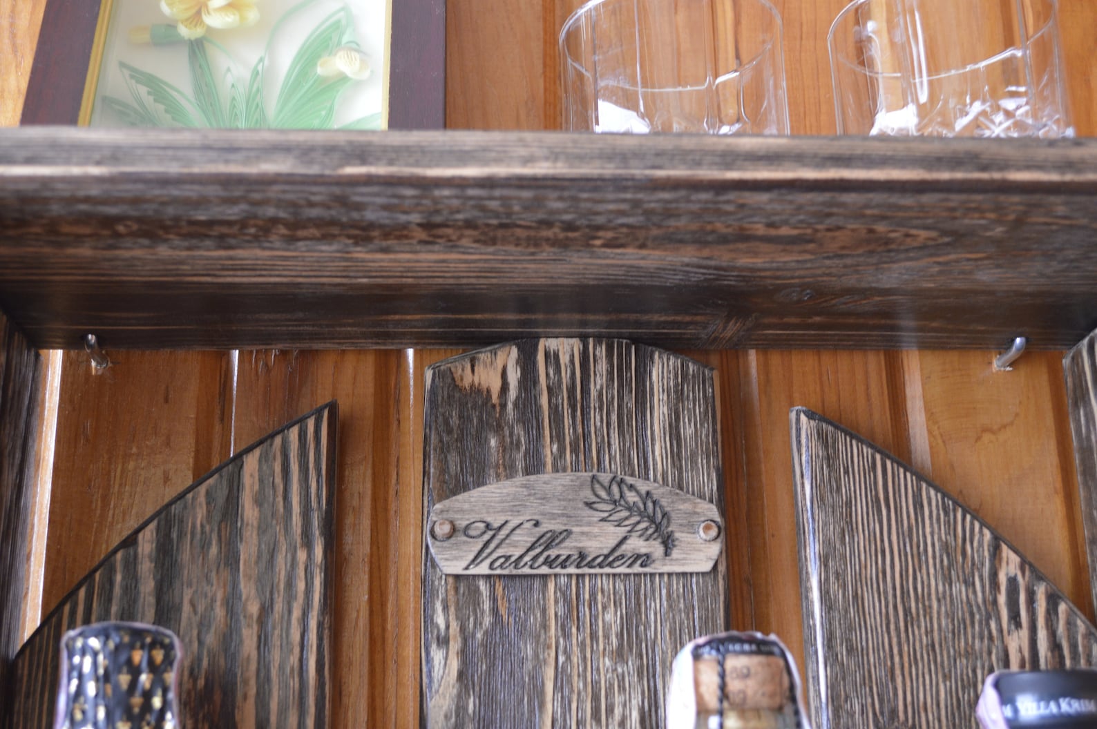 Beautiful Wooden Wine Rack Home Bar Furniture Wine Storage - Etsy