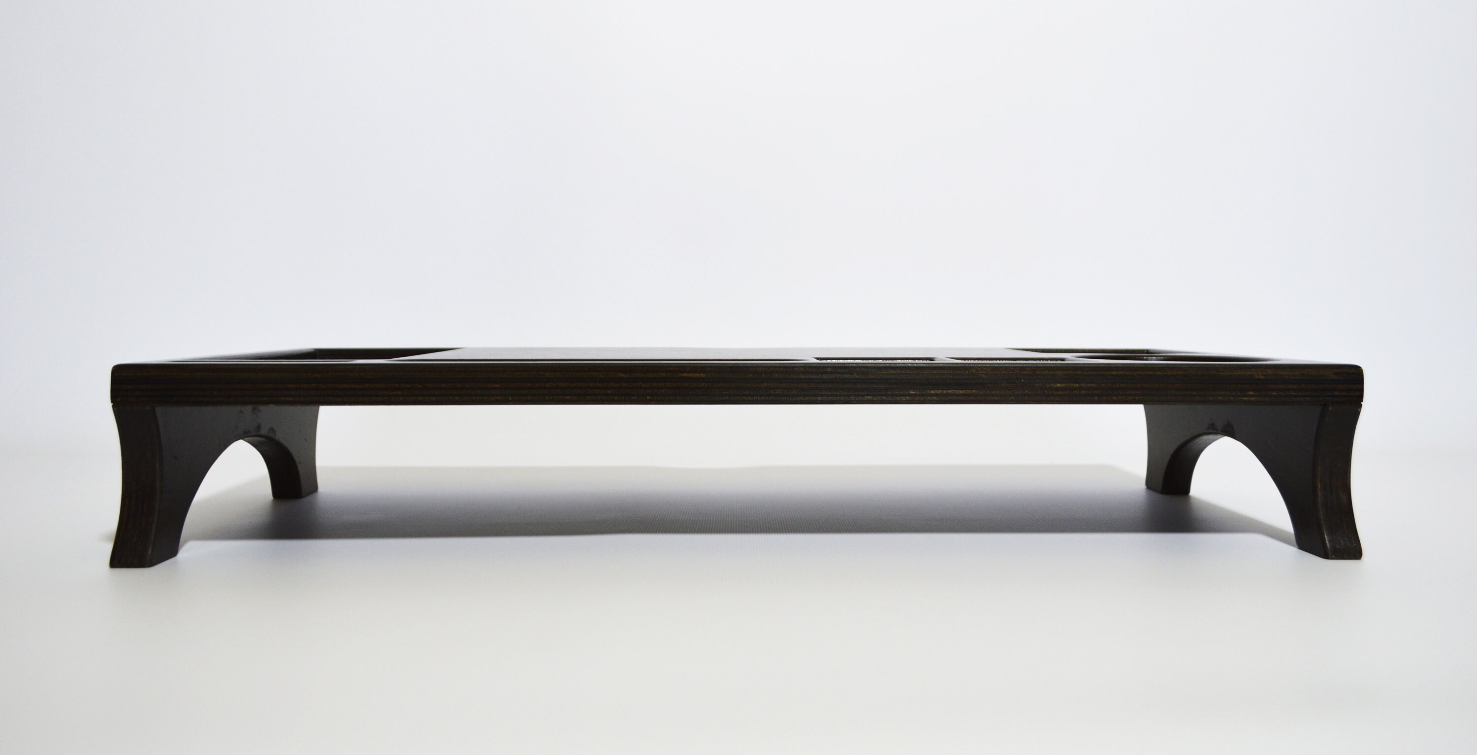 Dark Brown Wood Monitor Stand Desktop Organizer Plywood - Etsy