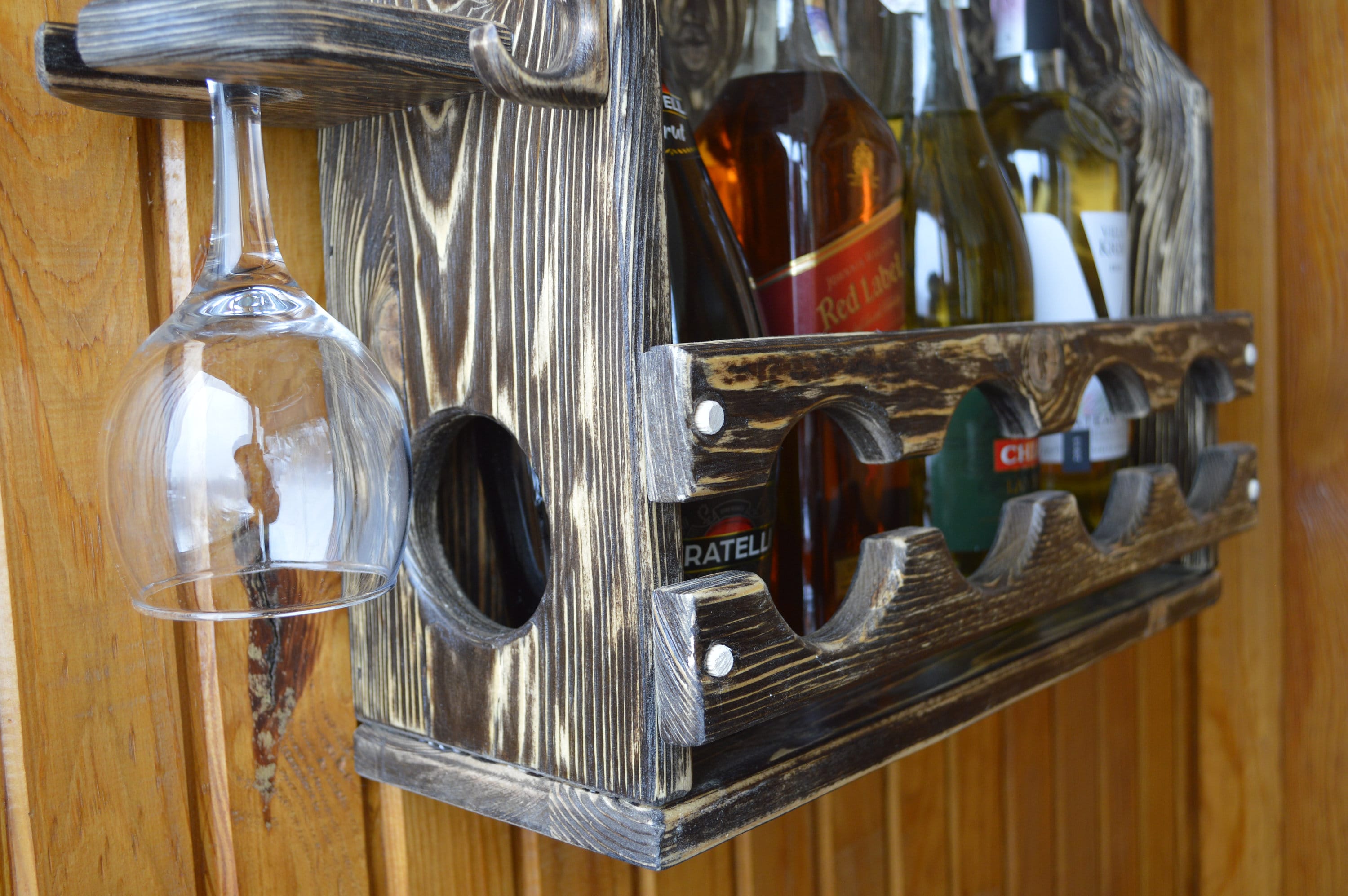 Beautiful Wooden Wine Rack Home Bar Furniture Wine Storage | Etsy