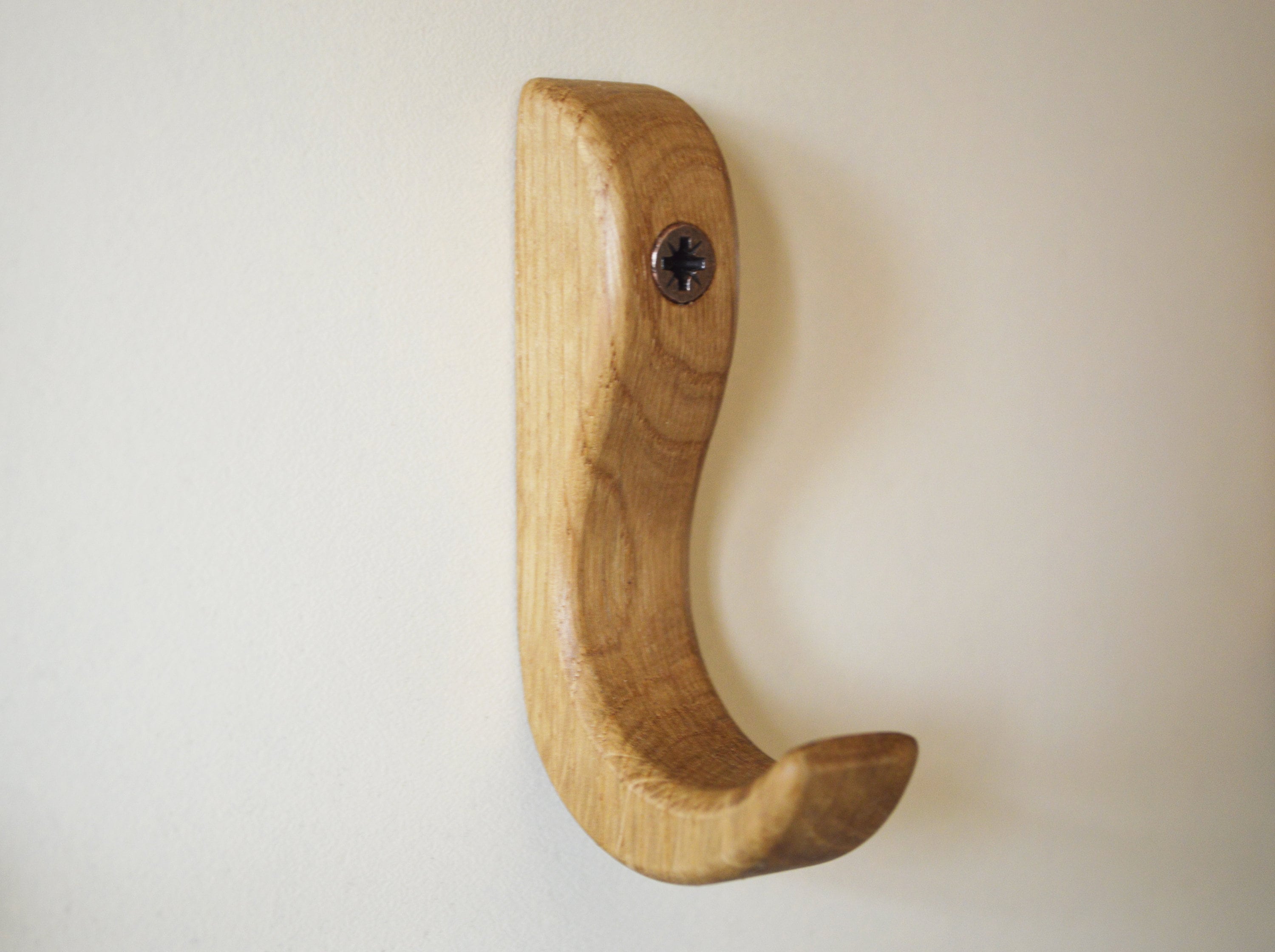 Oak Wood Wall Hook, Hardwood Hooks, Coat Rack, Wooden Hooks for Wall ...