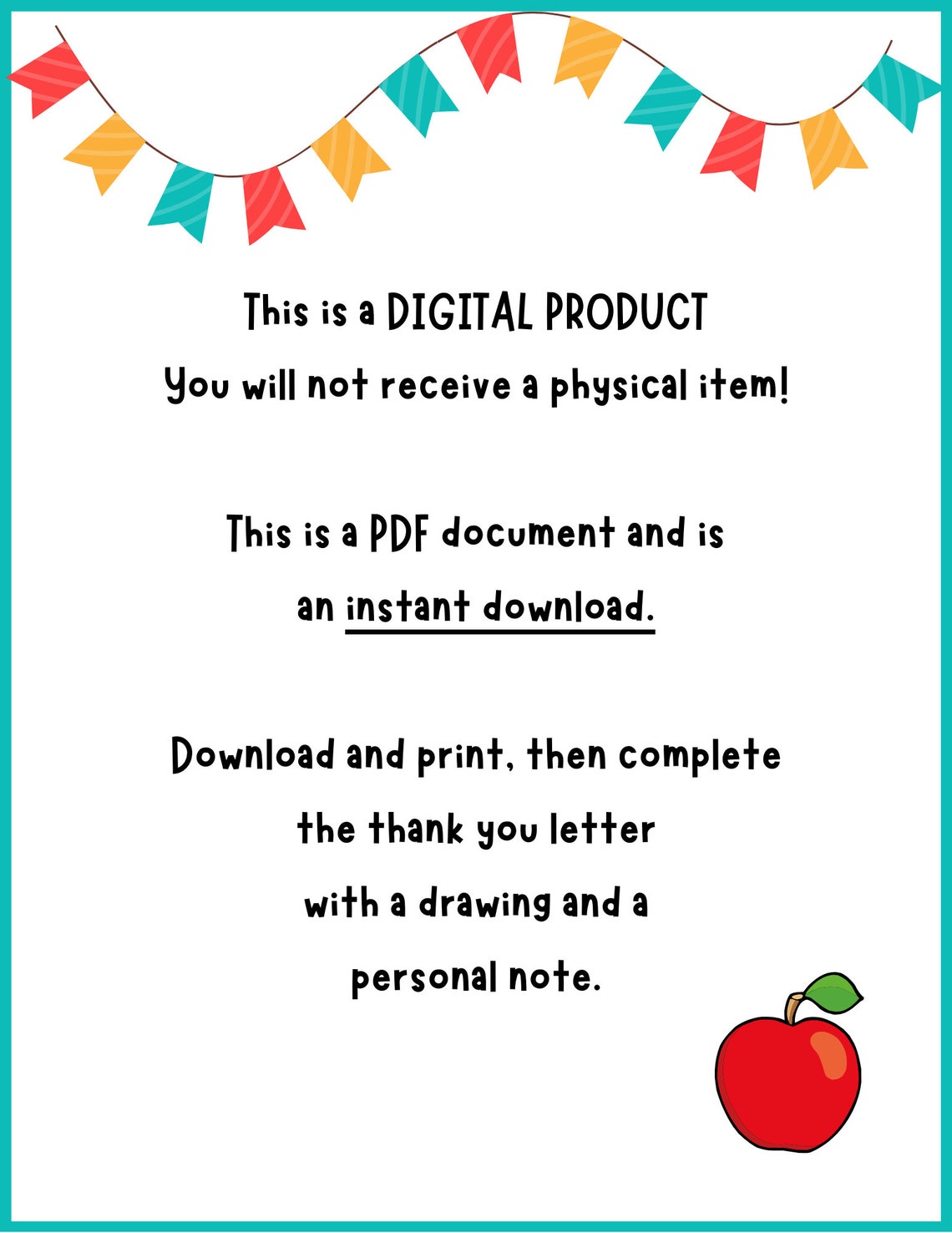 Thank You Teacher Letter Teacher Appreciation Card Template for Writing ...