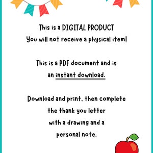 Thank You Teacher Letter Teacher Appreciation Card Template for Writing ...