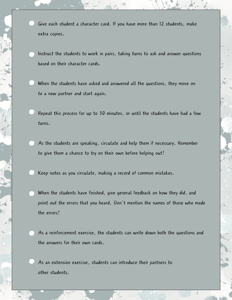 Conversation Cards English as a Second Language, English as a Foreign ...