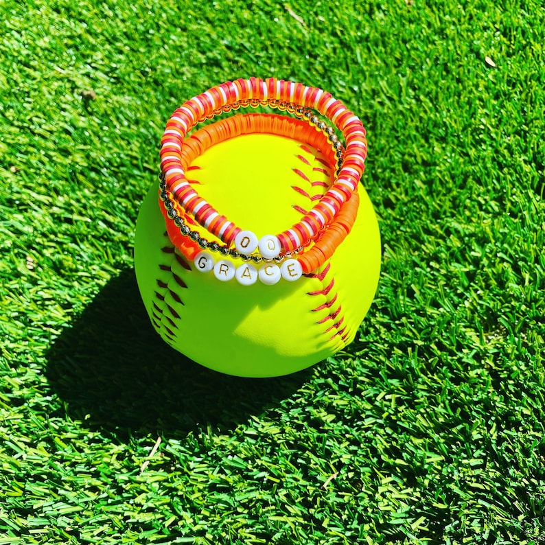 Personalized Softball Bracelets - Etsy
