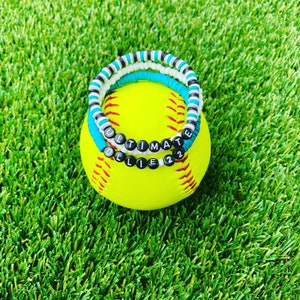 Personalized Softball Bracelets - Etsy
