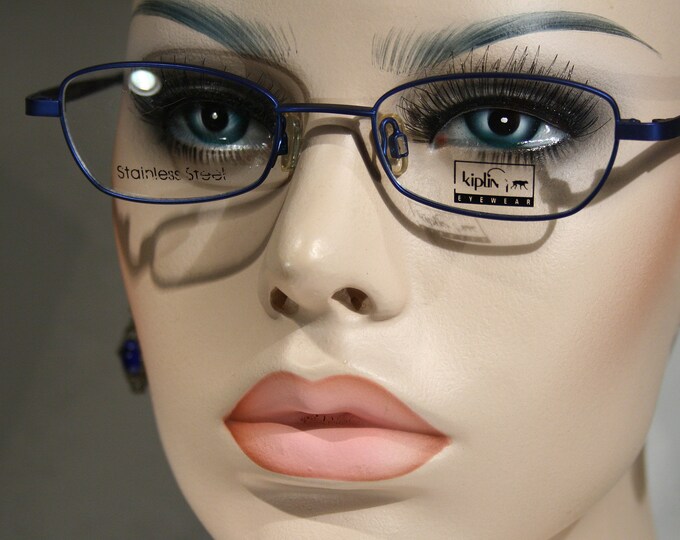 Unworn 1990's KIPLING K249 Satin Blue Metal Vintage Women's Eyeglass ...